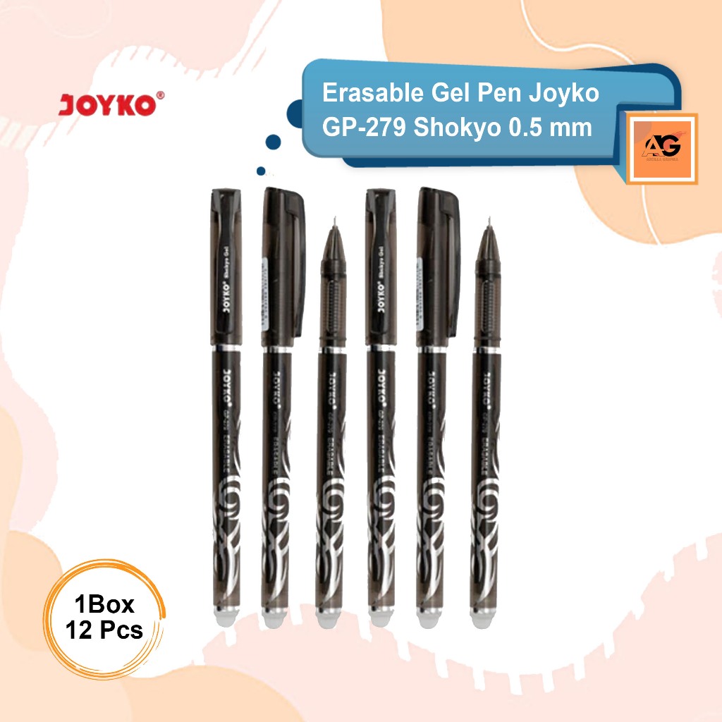 Jual ERASABLE GEL PEN | PULPEN BISA DI HAPUS JOYKO GP-279 SHOKYO 0,5MM ...