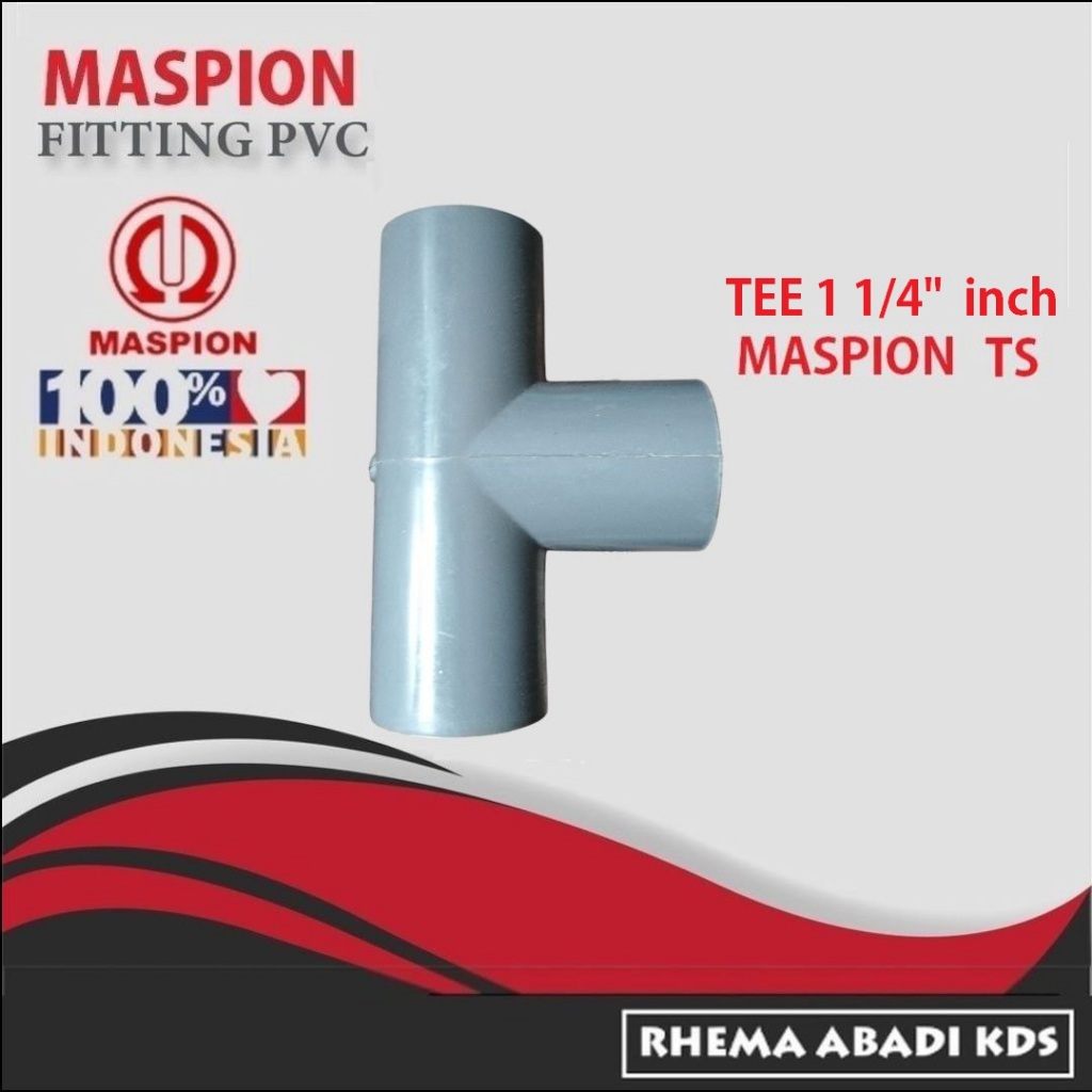Jual Fitting Sambungan Pralon Pipa Pvc - Tee Te T - 1 1/4" inch MASPION ...