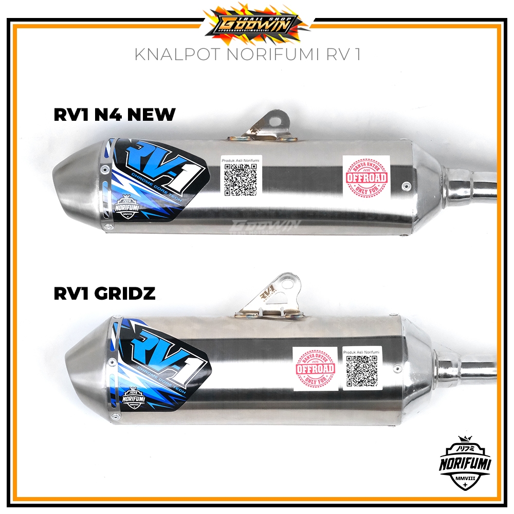Jual Knalpot Kenalpot Muffler Original Norifumi RV1 N4 Shorty T3 KLX ...