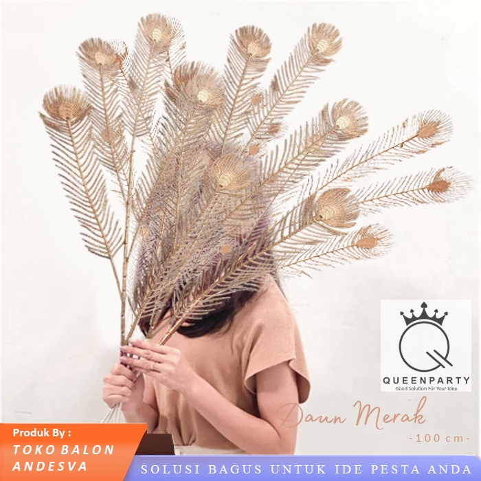 Jual Bunga Daun Artificial Merak Gold / Tanaman Palsu Bunga Plastik ...