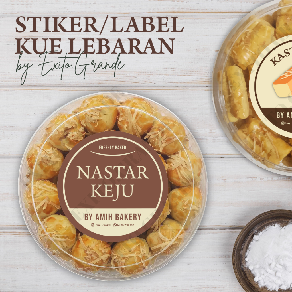 Jual Stiker Label Makanan / Kue Lebaran / Kue Kering / Label Toko Kue ...