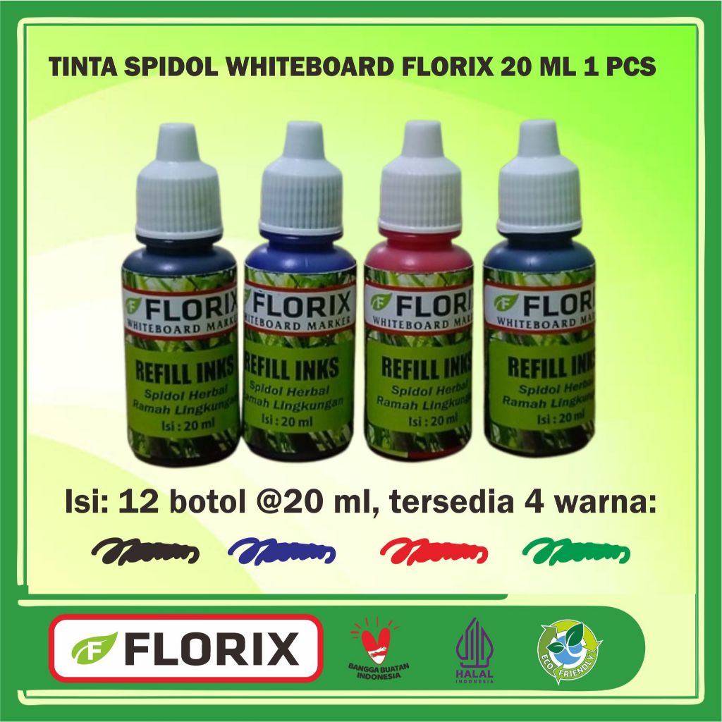 Jual Tinta Refill Spidol Whiteboard FLORIX 20 ML 1 botol | Shopee Indonesia