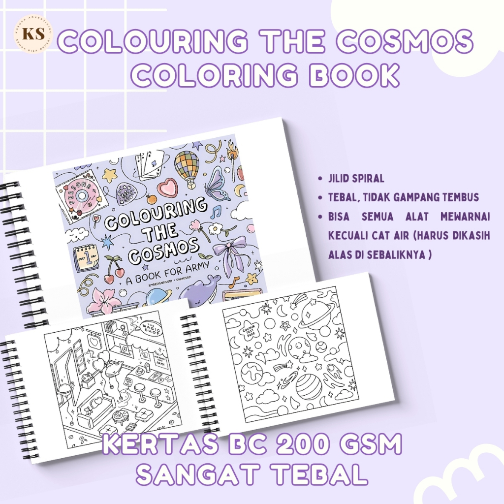 Jual COLOURING THE COSMOS Coloring Book For Adults And Kids Buku ...
