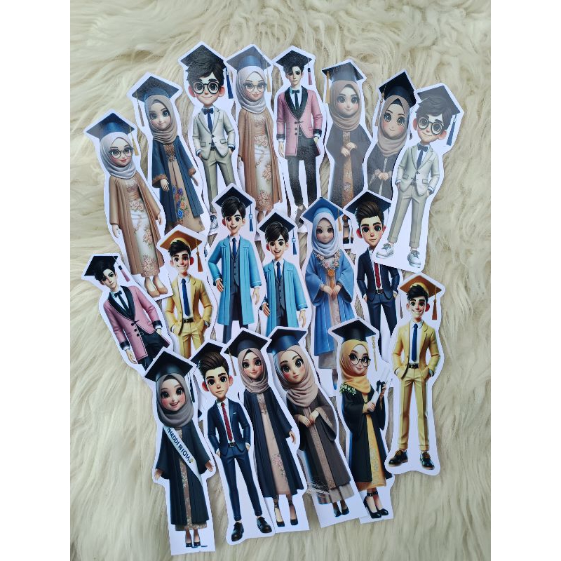 Jual {50PCS TOPPER WISUDA} Topper Untuk Buket Wisuda / Paket Grosir ...