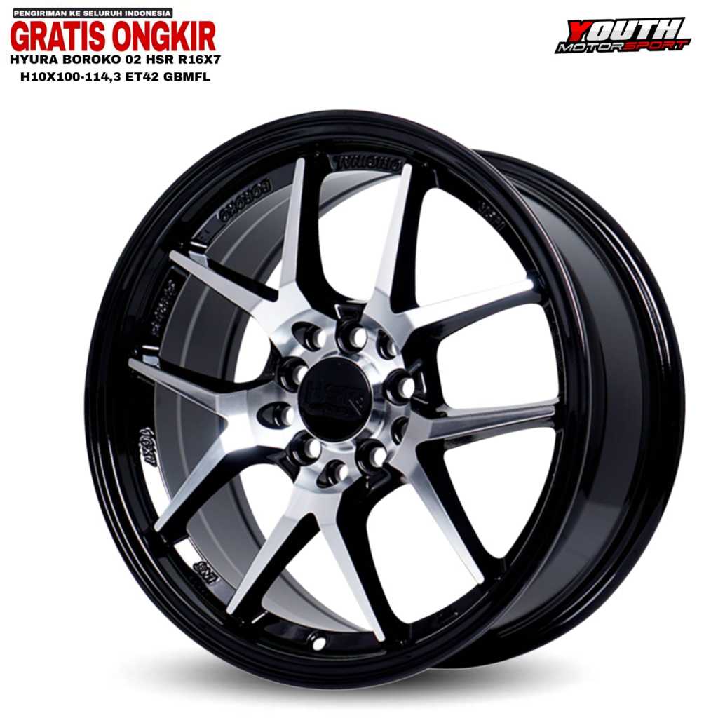 Jual VELG R16 LOOK JDM HSR HYURA TWO TONE COCOK UNTUK NEW XENIA,SIENTA ...