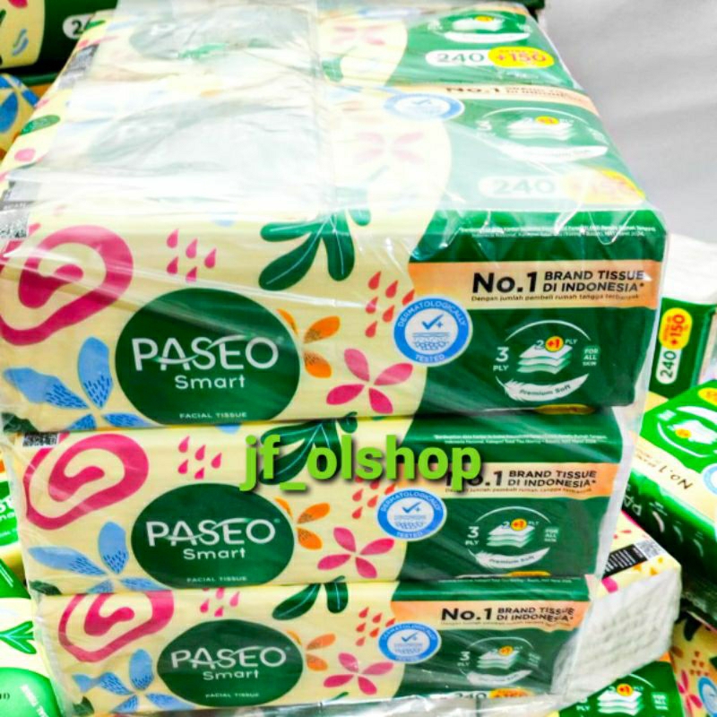 Jual | 6PACK | Tisu Tissue PASEO SMART Facial Soft Multi Pack 390PLY ...
