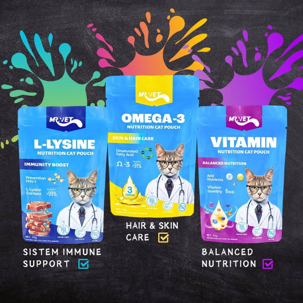 Jual MR VET WET FOOD POUCH ALL STAGES FOR KITTEN ( START 2,5 BULAN ...