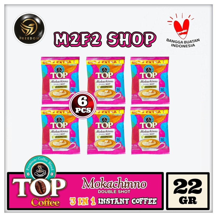 Jual TOP Premium Coffee Blend Mokachinno Double Shot Espresso 3in1 ...