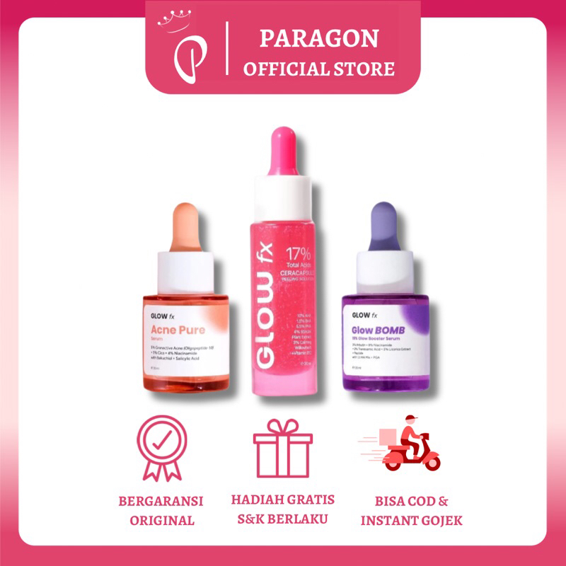 Jual GLOW FX Glow Bomb | Acne pure Serum | GLOW FX 17% Total Acids ...