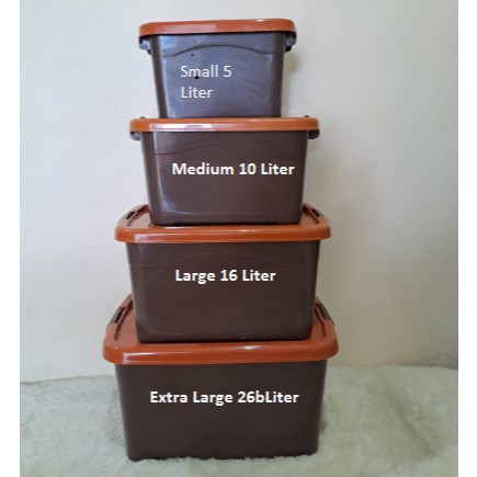 Jual 10 LIter Container Box + Handle Plastik Kotak Penyimpanan Barang ...