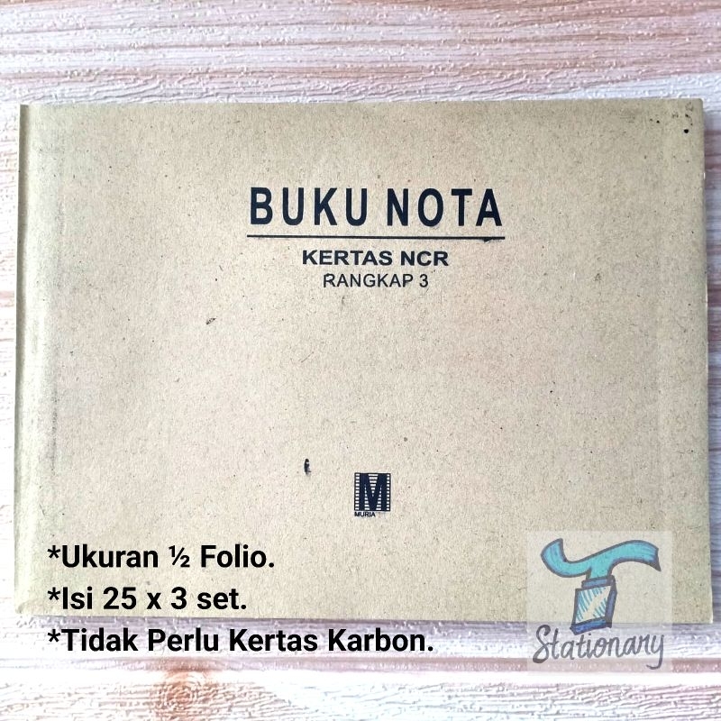 Jual Buku Nota NCR ½ Folio , 3 Rangkap (MINIM PEMBELIAN 2 BUKU ...