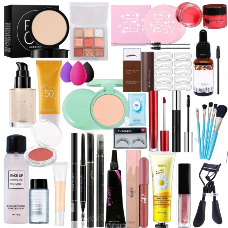 Jual (PROMO) PAKET SET MAKEUP 26 ITEM VARIAN LENGKAP BEDAK SPRAY ...