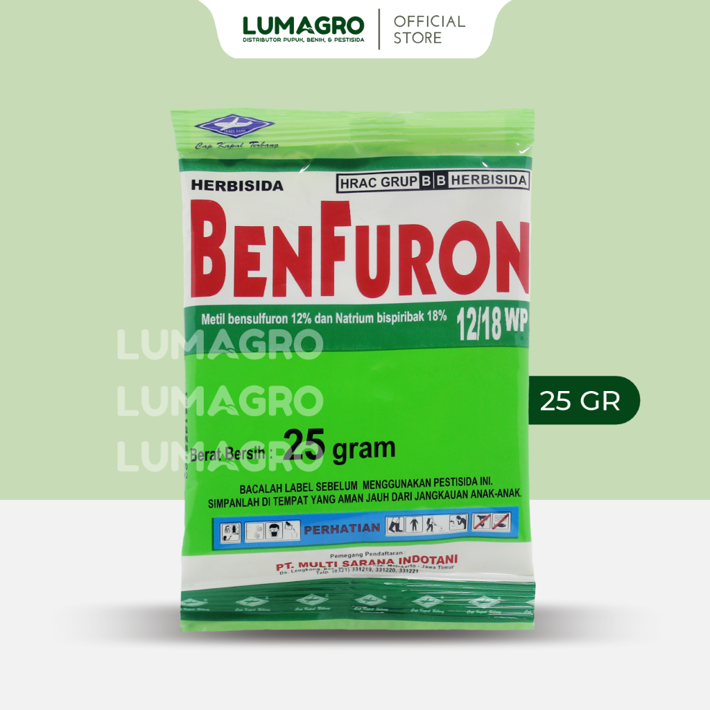 Jual Herbisida Benfuron 25gr Metil Bensulfuron Natrium Bispiribak ...
