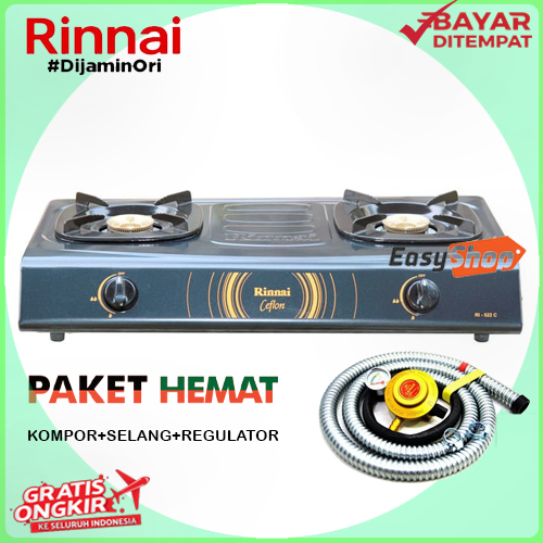 Jual Kompor Rinnai RI-522 C RI522C Kompor Gas Dua Tungku Rinnai 522c ...