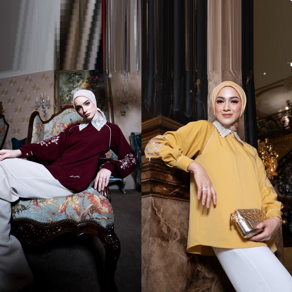 Jual Marley Blouse Mandjha Atasan Kemeja Hijab Ivan Gunawan Kingdom Of ...