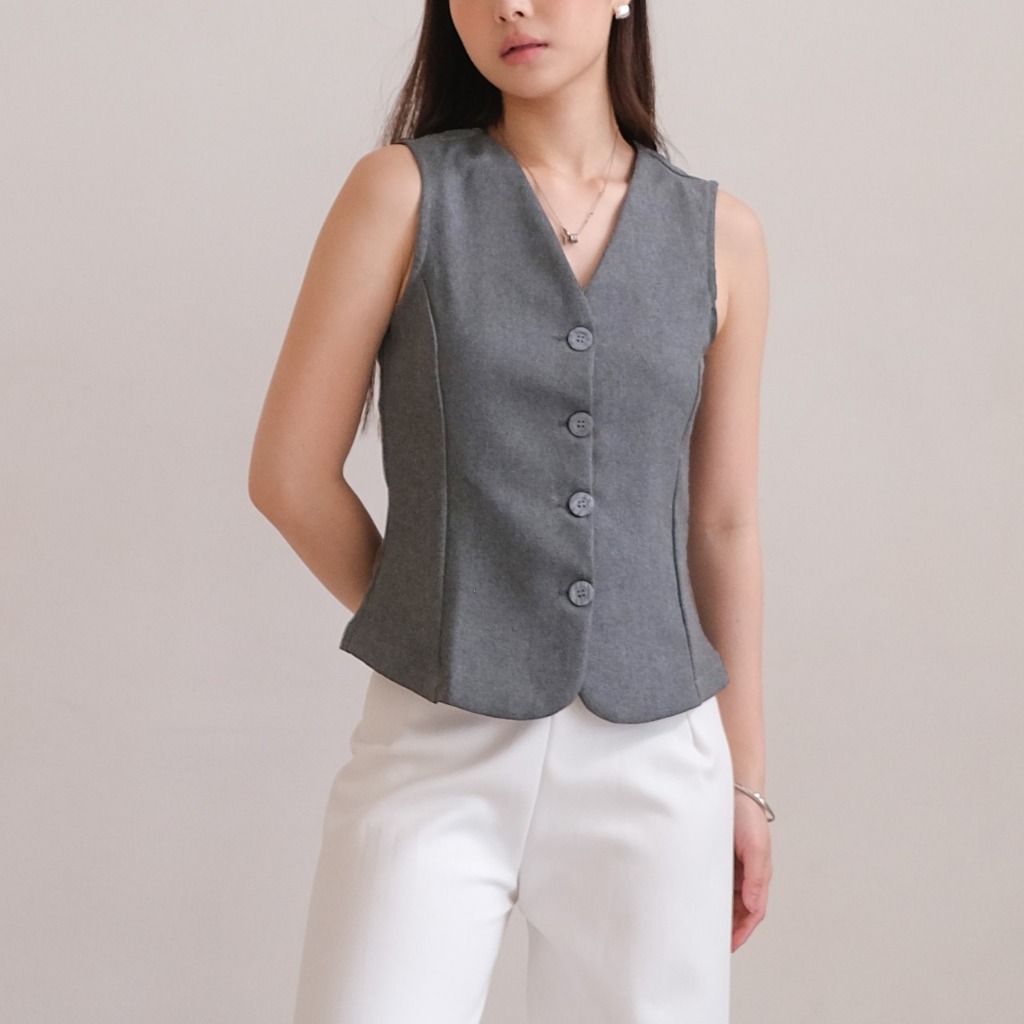 Jual Cozy - Vest Wanita Hitam Outer Korean Kekinian Aesthetic Luaran ...