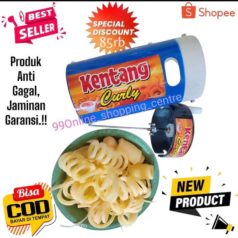 Jual Alat Viral Potato Curly dan Kentang Spiral Mesin Kentang Ulir ...