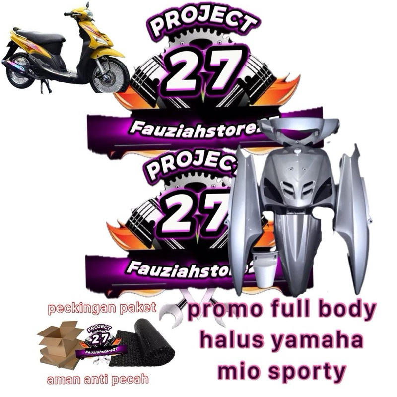 Jual Paket lengkap full body yamaha mio sporty warna silver barang ...
