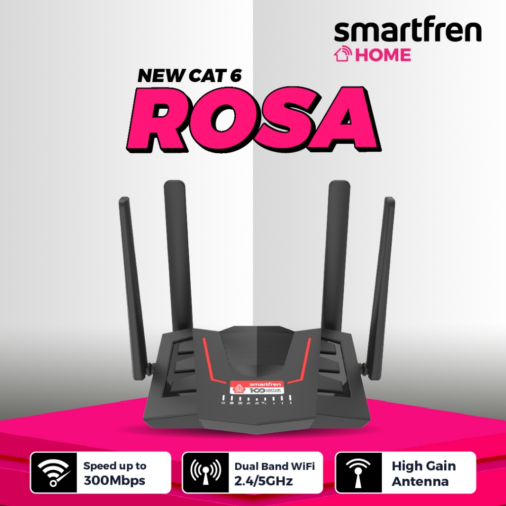 Jual Router 4G ROSA CAT6 Dual Band 2,4/5 Ghz 1200Mbps | Shopee Indonesia