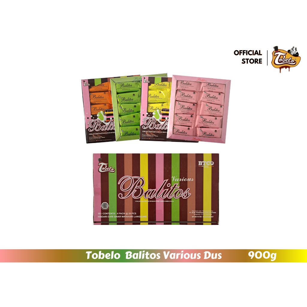 Jual Tobelo Balitos Various 4 pack x 20pcs Makanan Coklat Rasa Mangga ...