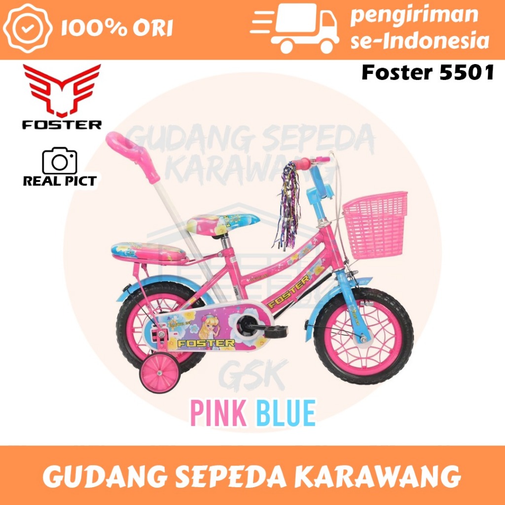 Jual SEPEDA ANAK 12 INCH MINI FOSTER EVA 5501 SETIR | Shopee Indonesia