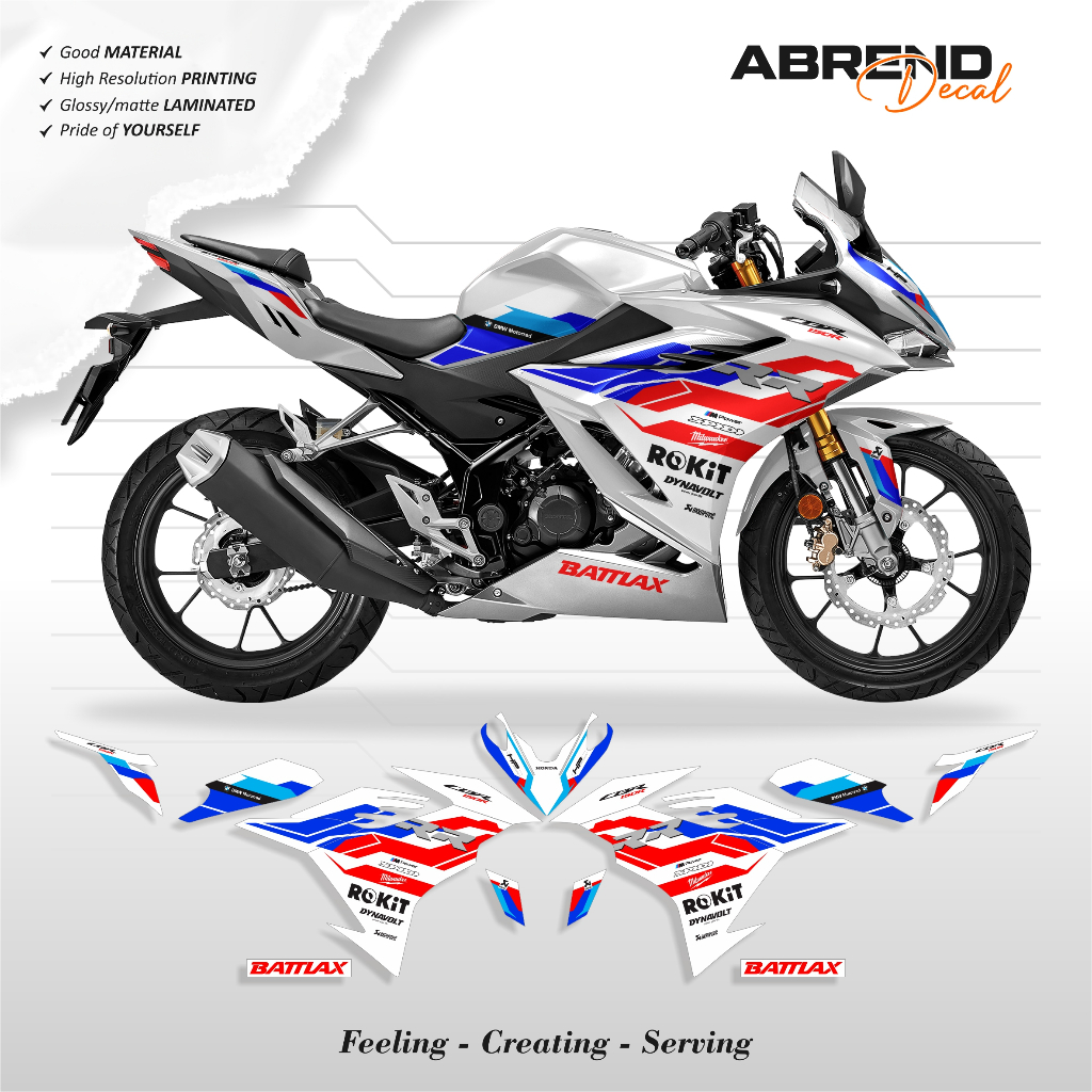 Jual STRIPING CBR 150 R NEW BMW ROKIT TRI COLOR / STICKER MOTOR HONDA CBR K45R / STIKER CBR 150R ...