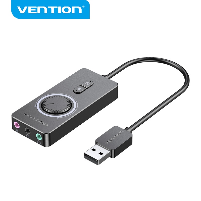 Jual Vention USB Sound Card External Stereo Sound Adapter With Volume Control - CDR | Shopee ...