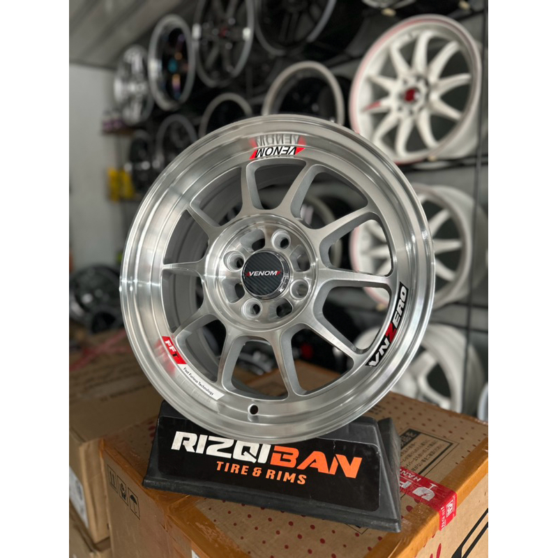 Jual velg venom zero r15 full polish lebar 6,5 et42 kondisi baru | Shopee Indonesia
