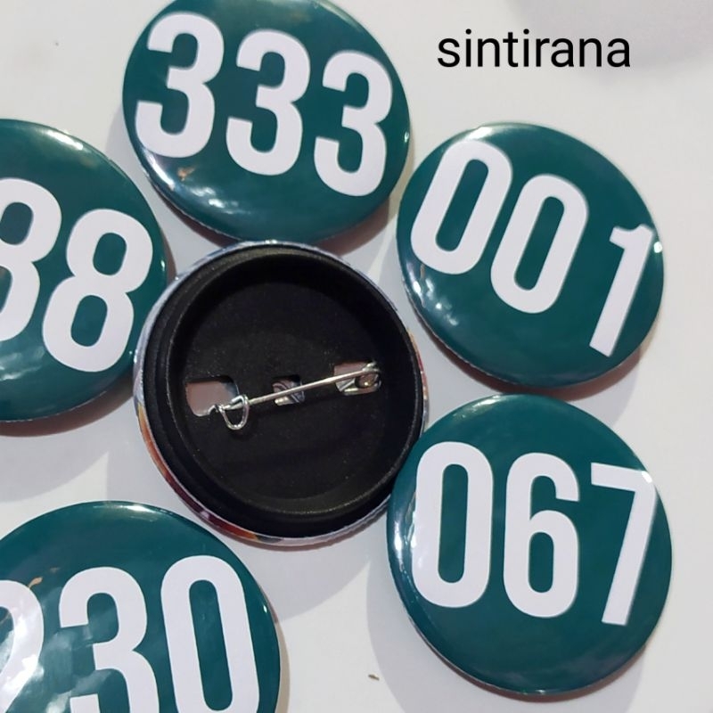 Jual Custom Pin Angka Squid Game | Shopee Indonesia