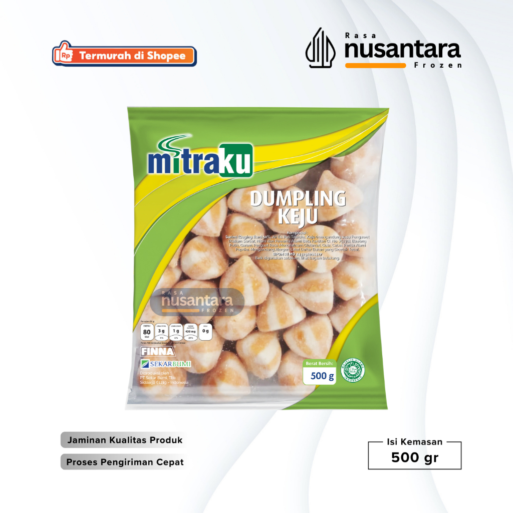 Jual MITRAKU Dumpling Keju 500gr Frozen Olahan Seafood Halal | Shopee ...