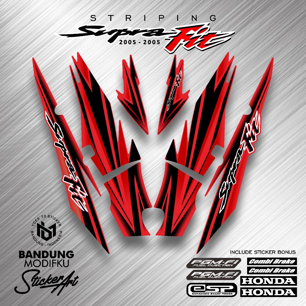 Jual STRIPING SUPRA FIT 2004 / 2005 / MLK 3 / STRIPING SUPRA FIT OLD ...