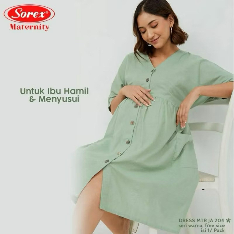 Jual Sorex MTR JA 204 Daster Ibu Hamil Dan Menyusui LD 120 cm | Dress Maternity | Shopee Indonesia