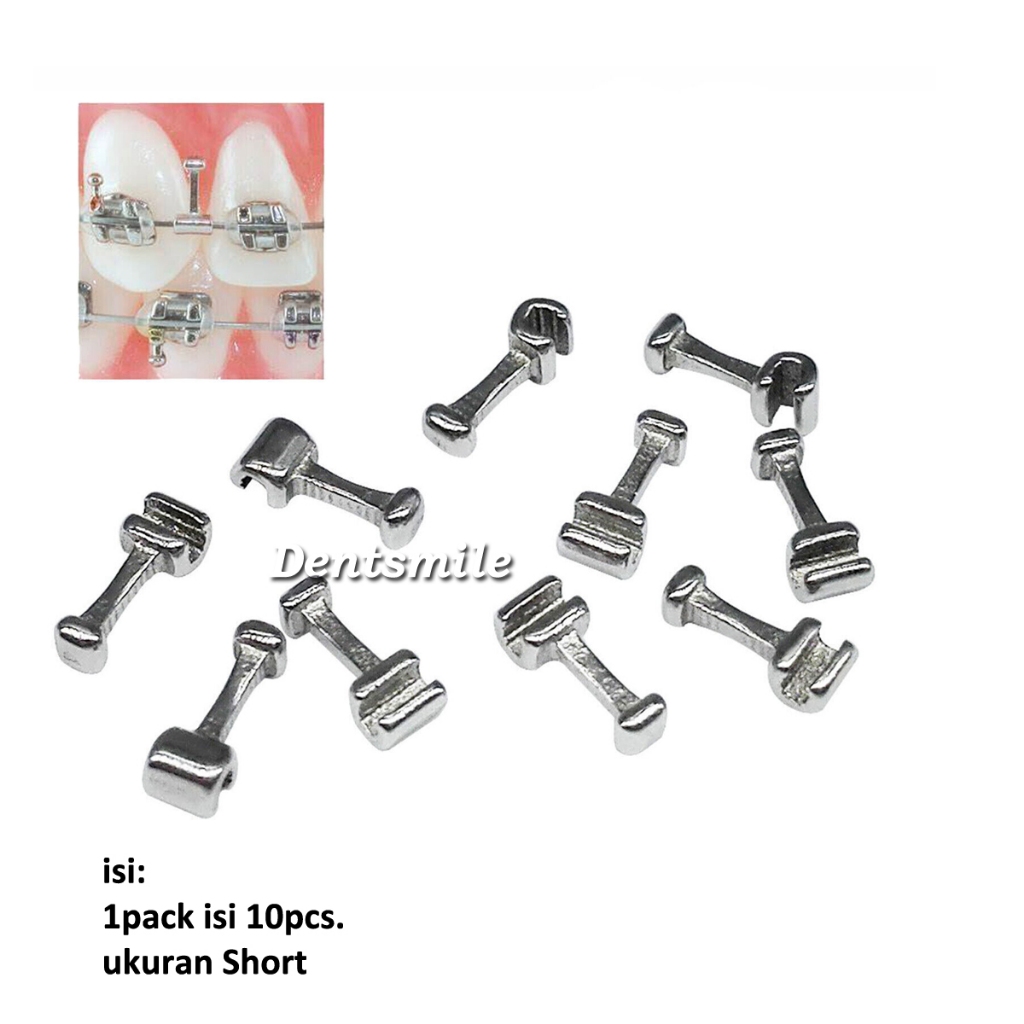 Jual Dental ortho sliding hook crimpable hook open surgical hook short ...