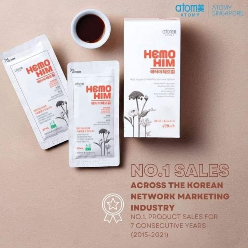 Jual ATOMY HEMOHIM SUPLEMEN HERBAL 1 BOX KECIL ISI 6 SACHET ORIGINAL ...