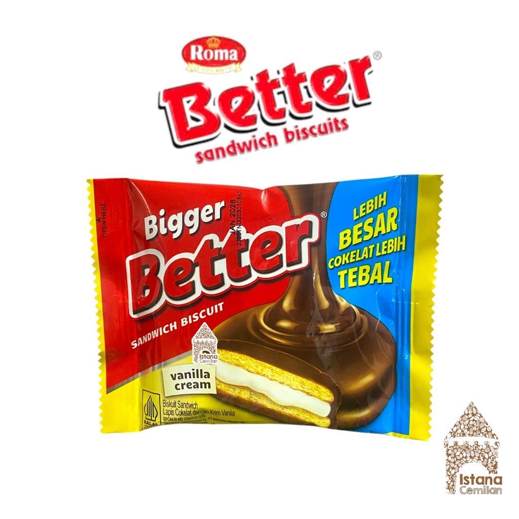 Jual Better Sandwich Biscuit Cokelat 27 Gram SATUAN | Shopee Indonesia