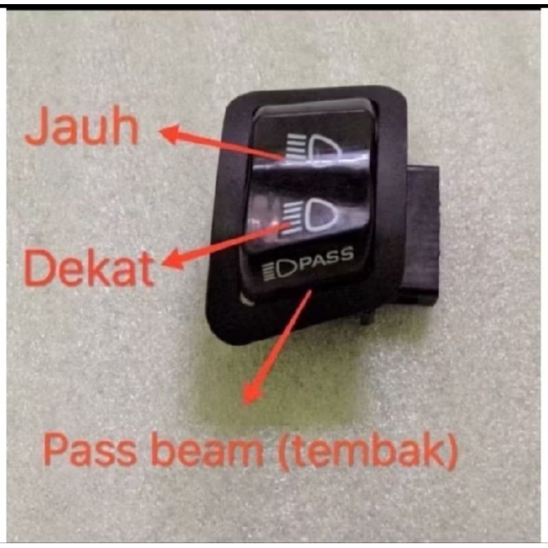 Jual saklar Beam Dim Dimmer 4 PIN VIETNAM 3 Fungsi Lampu Tembak Motor ...