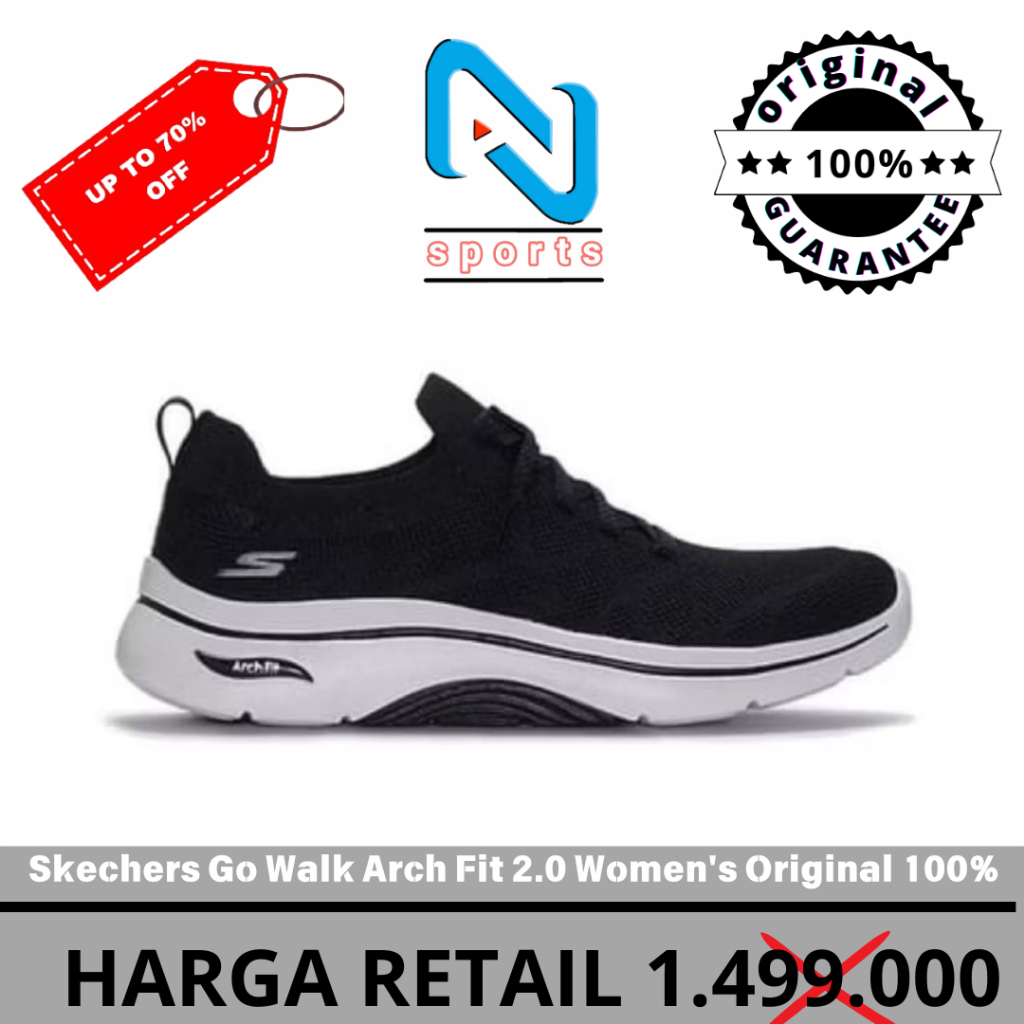 Jual Sepatu Skechers Go Walk Arch Fit 2.0 Women's Sneaker Original 100% ...