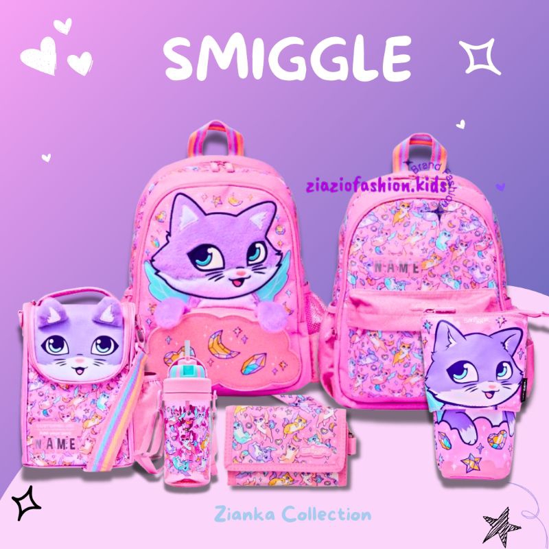 Jual SMIGGLE SET BACKPACK TAS SEKOLAH TK FLYING CAT | Shopee Indonesia