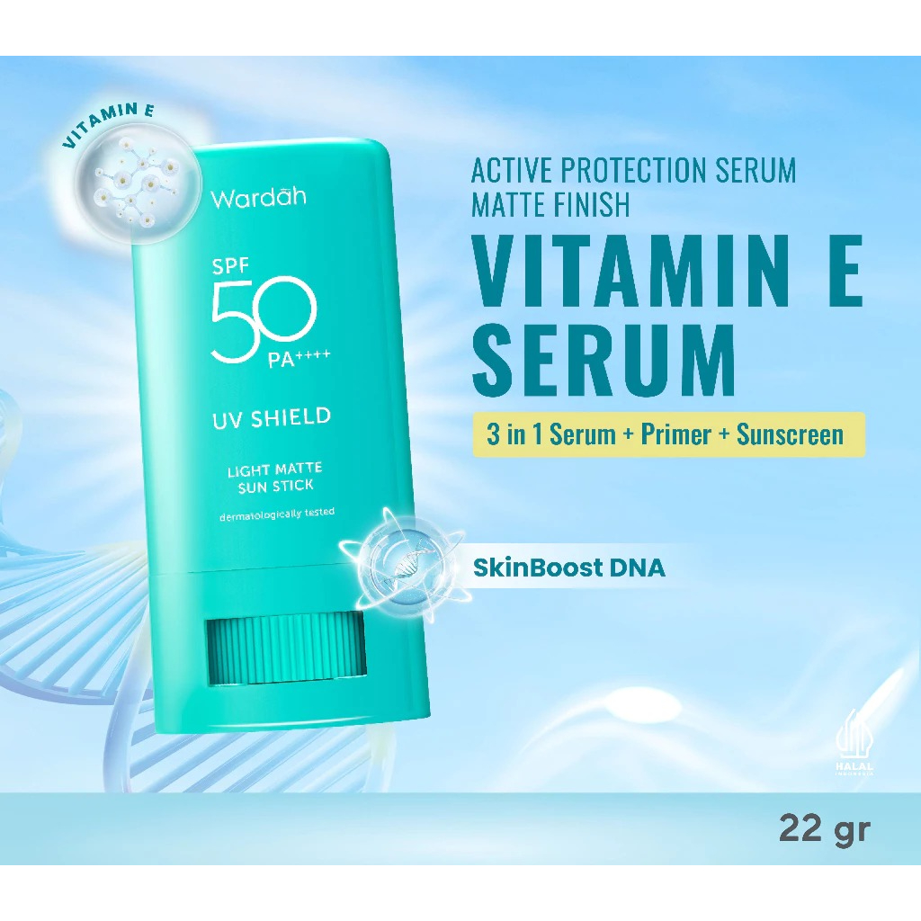 Jual Wardah UV Shield Light Matte Sun Stick SPF 50 PA +++ 22 gr ...