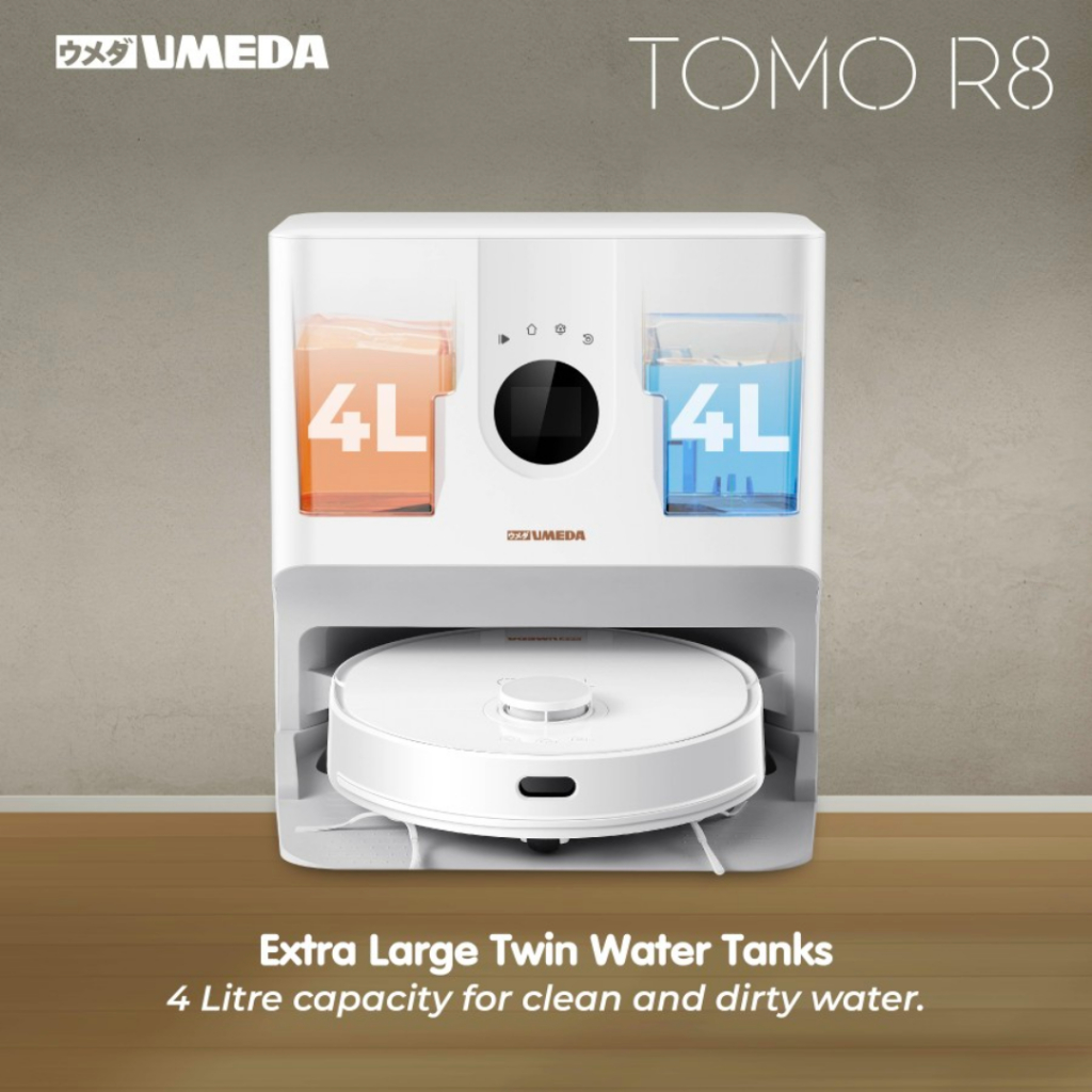 Jual Umeda Tomo R8 Robot Vacuum Cleaner Mop Combo + Auto Empty Station ...