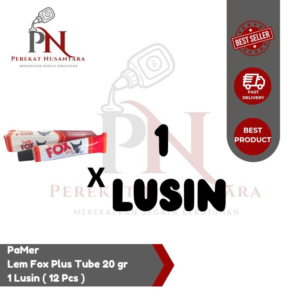 Jual Paket Hemat Lem Fox Plus Tube 20 gr 1 ( Satu ) Lusin | Lem ...