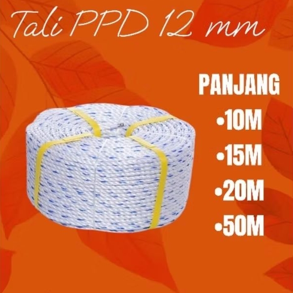 Jual Tali Tambang PPD 12mm Panjang 10/15/20/25/50 Meter | Shopee Indonesia