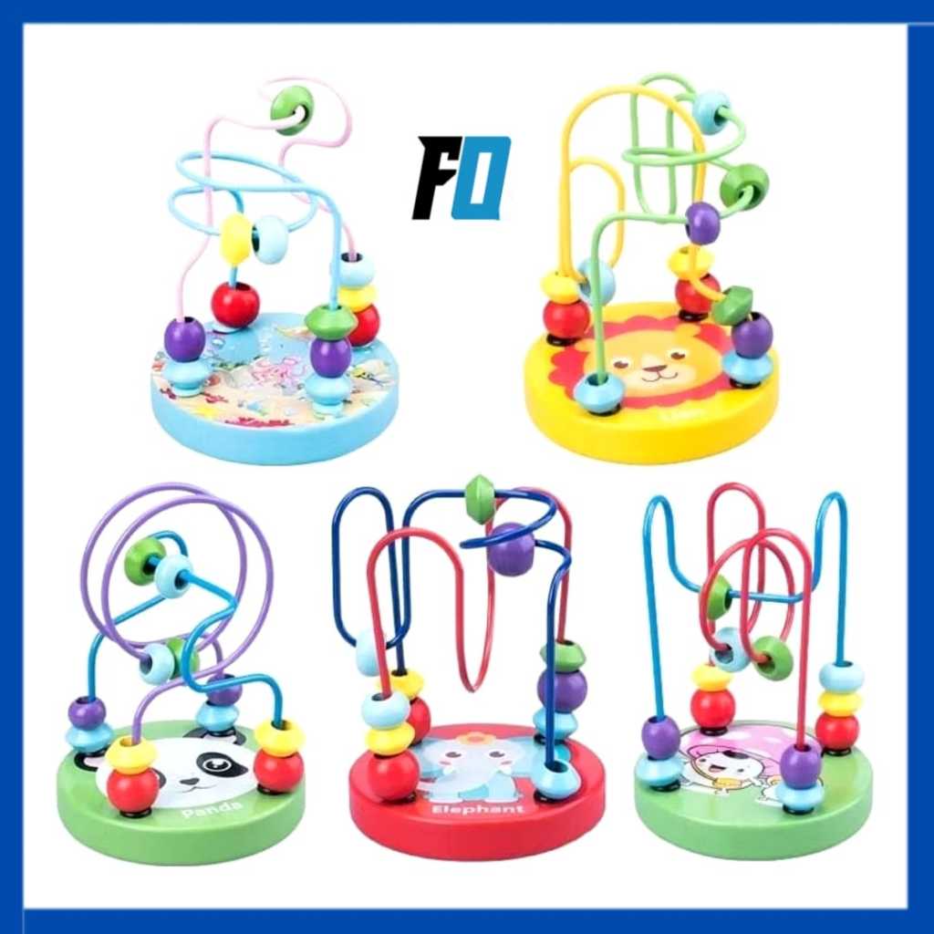 Jual (FO)Mainan Jalur Kawat Edukasi /Mini Beads Toys / Mini Round Beads ...