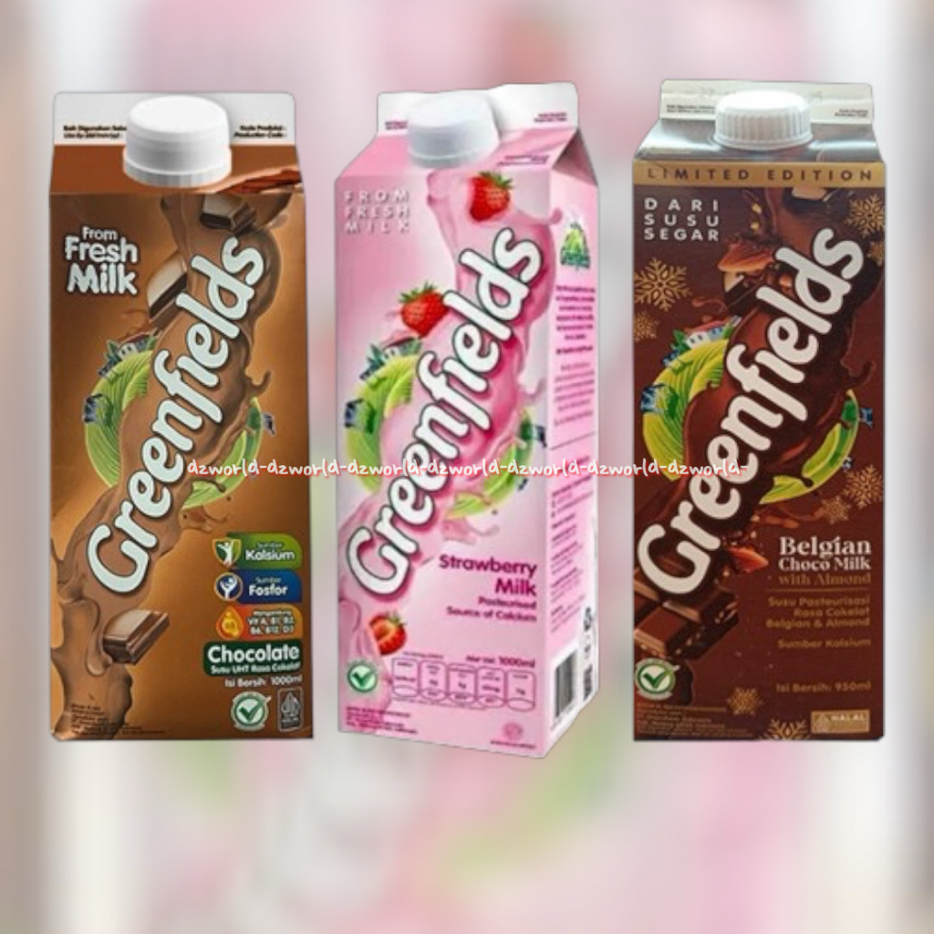 Jual Greenfields 1L Chocolate Strawberry Belgian Choco Milk From Fresh ...