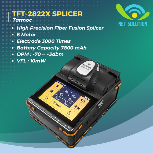 Jual Tarmoc TFT-2822X-SPLICER | 6 Motor Fiber Optic Fusion Splicer Alat ...