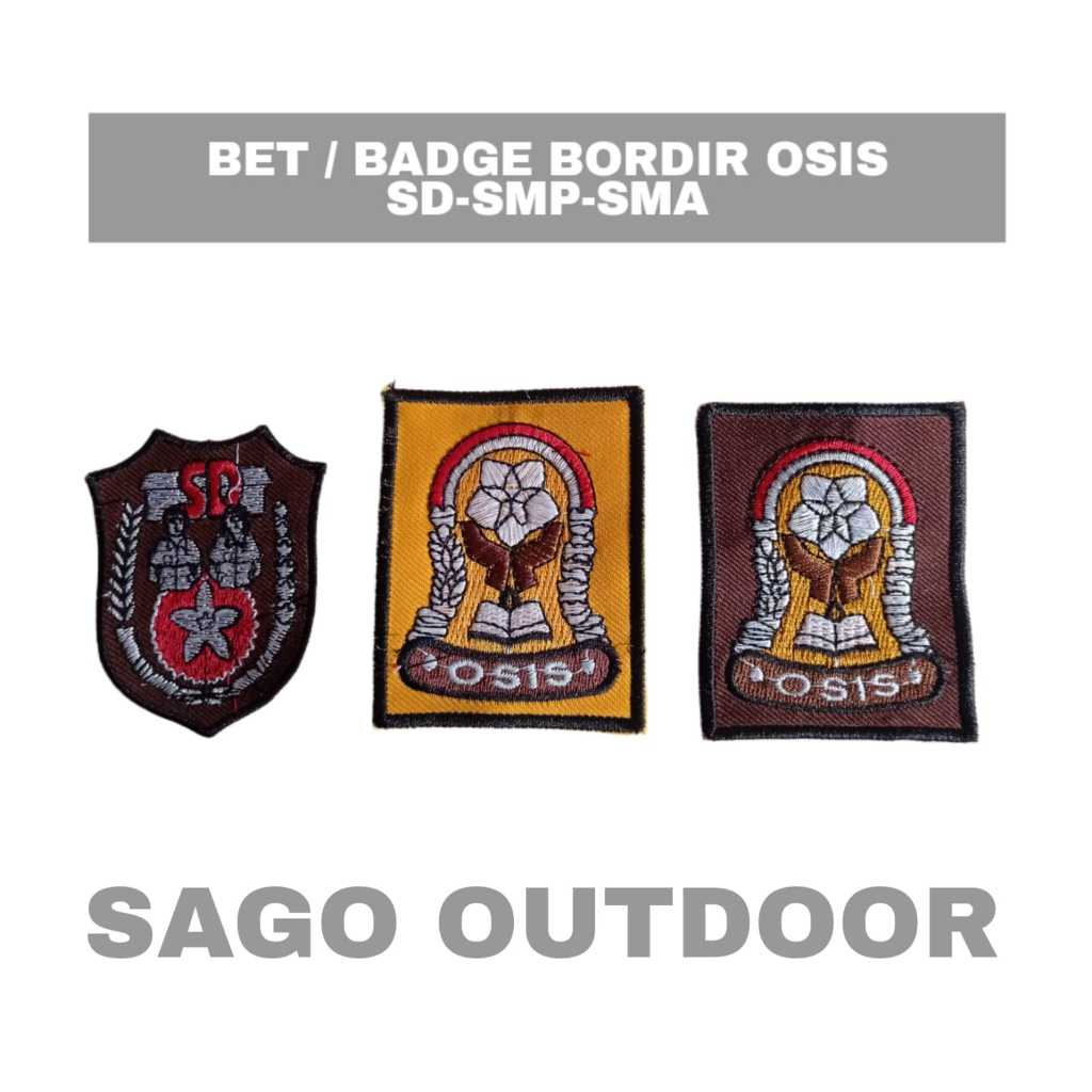 Jual BET / BADGE OSIS BORDIR SD / SMP / SMA SIAP KIRIM | Shopee Indonesia