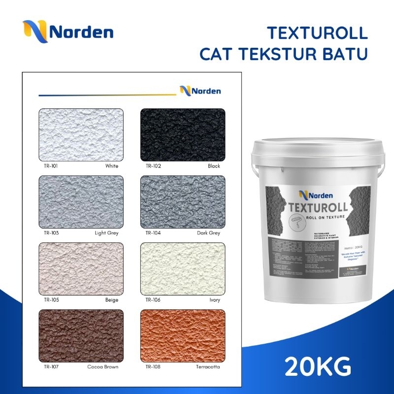 Jual TEXTUROLL Cat Tembok Tekstur Aplikasi Roll 20Kg NORDEN Texture ...