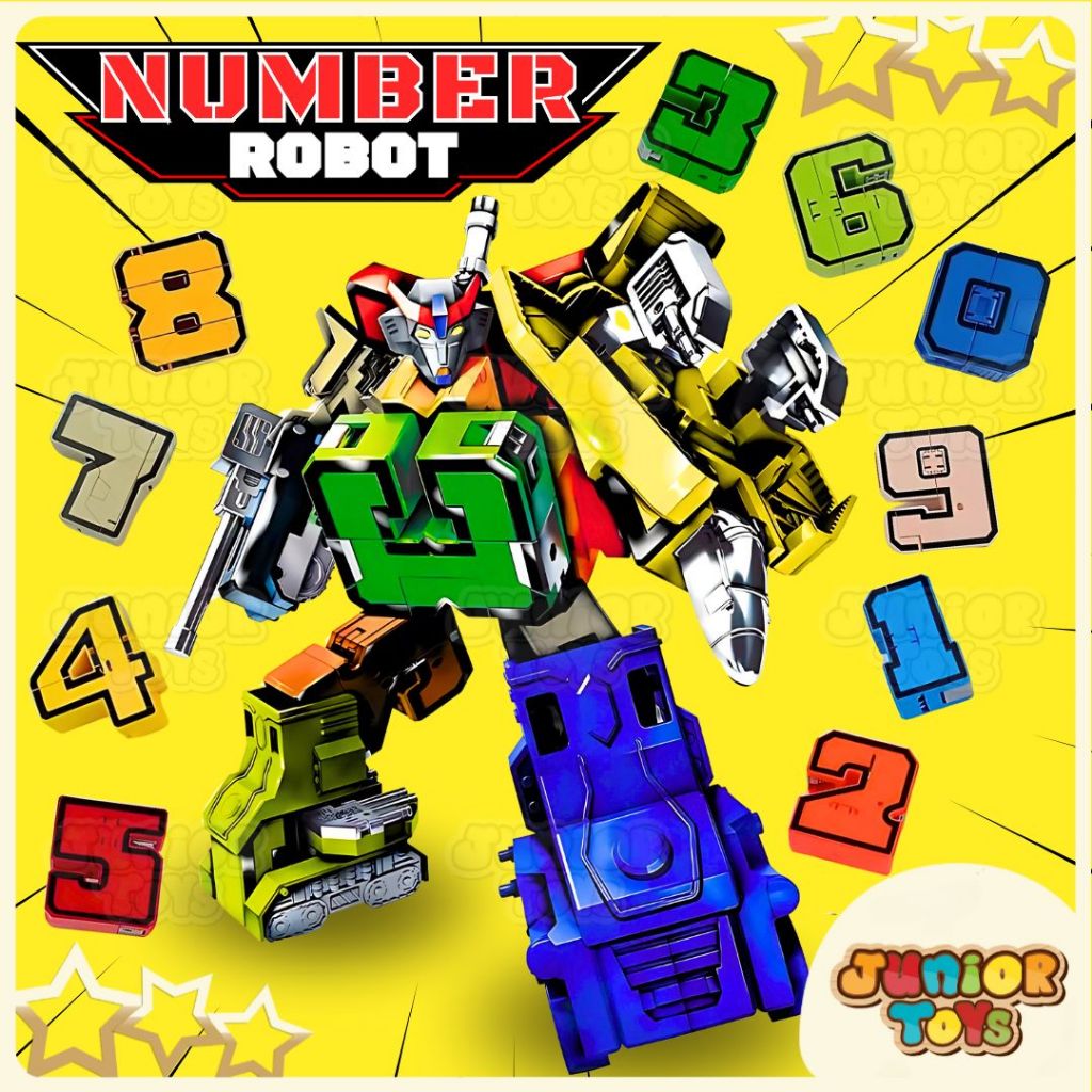 Jual Robot Angka Mainan Transform Number 10in1 Bisa Berubah Dan ...