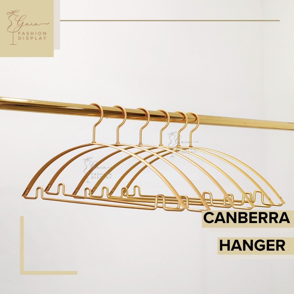 Jual Hanger Alumunium Emas Softgold CANBERRA Tebal Gantungan Baju Besi ...