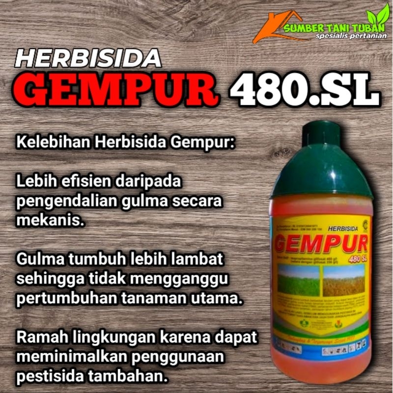 Jual HERBISIDA GLIFOSAT GEMPUR 480 SL KEMASAN 1.LITER | Shopee Indonesia